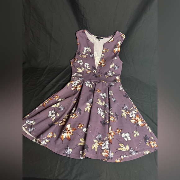 iris | Dresses | Iris Purple Floral Dress | Poshmark
